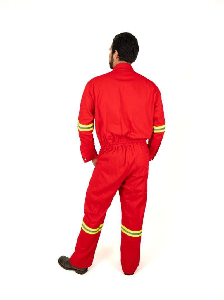 Overol rojo con reflejante - MDZ uniformes