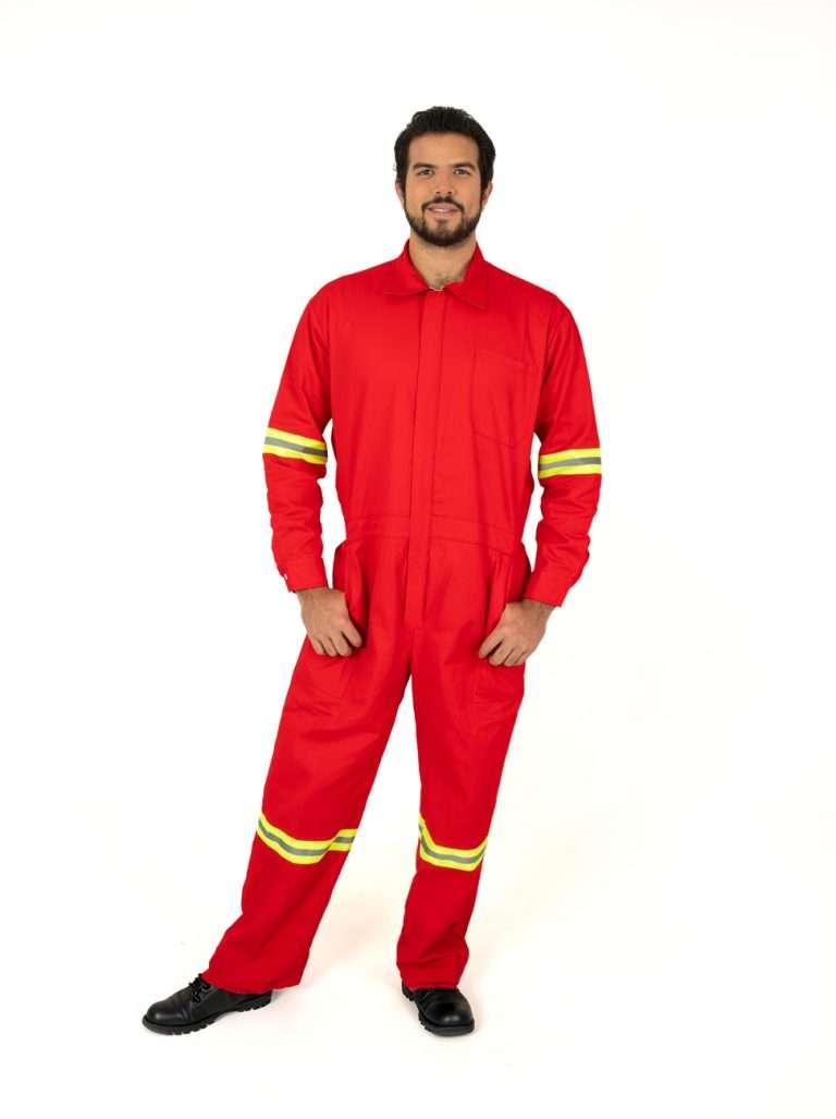 Overol rojo con reflejante - MDZ uniformes