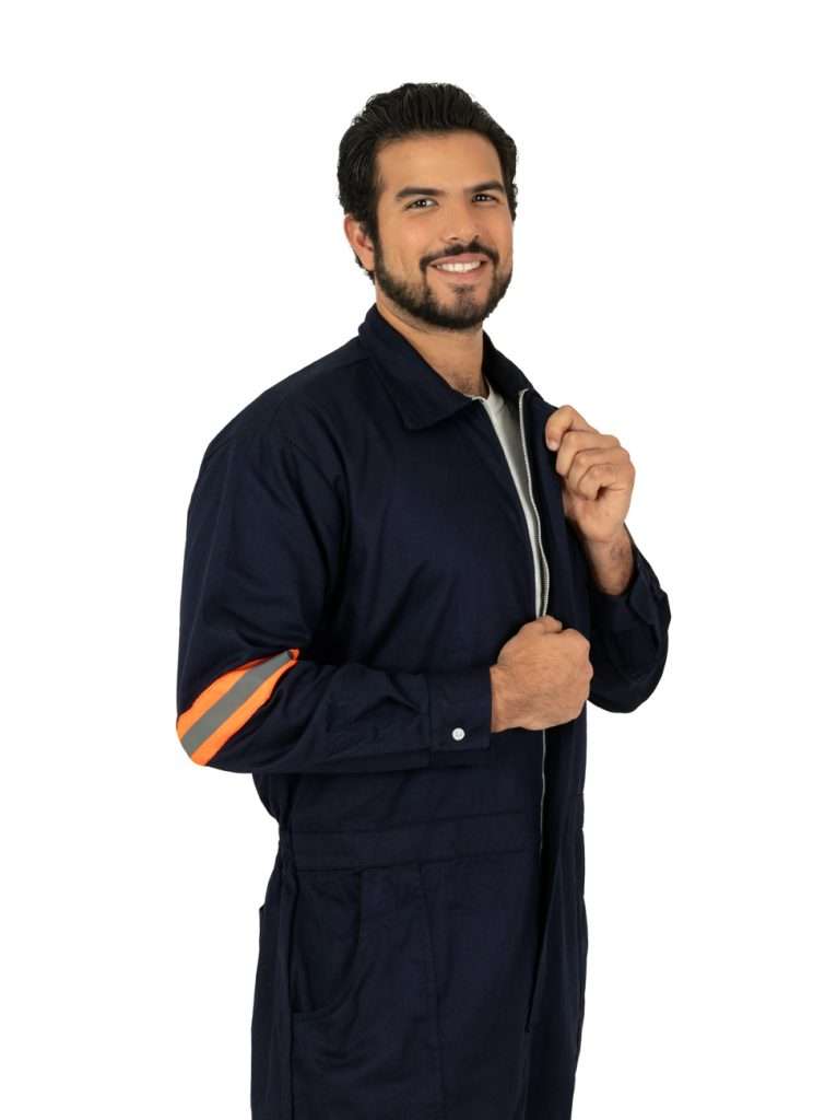 Overol azul marino con reflejante - Besto uniformes