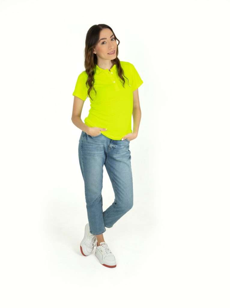 Playera color amarillo tipo polo dama dryfi - MDZ uniformes