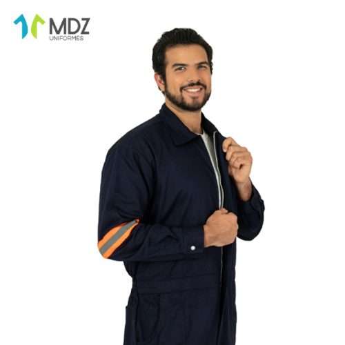 Overol azul marino con reflejante - MDZ uniformes