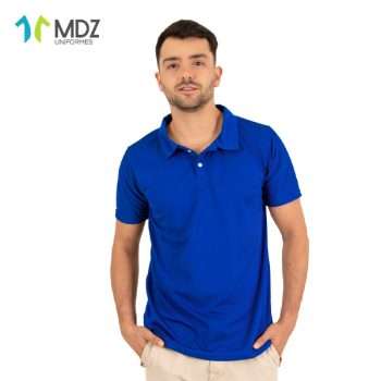 Playera color azul rey tipo polo caballero dryfit - MDZ uniformes