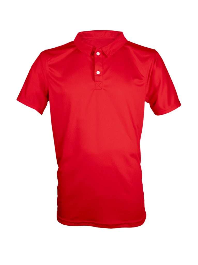 Playera color rojo tipo polo caballero dryfit - MDZ uniformes