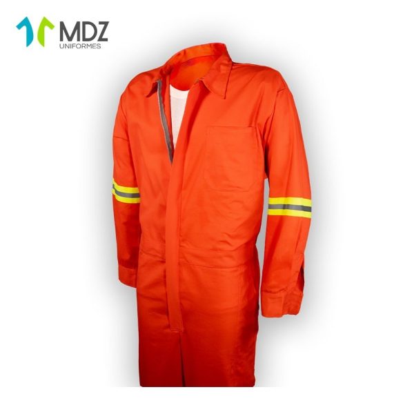 Overol naranja con reflejante - MDZ uniformes
