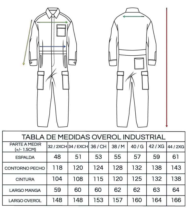 Overol azul rey - MDZ uniformes