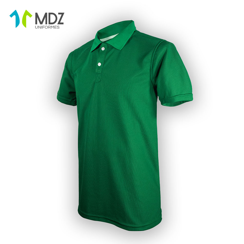 Playera color verde tipo polo caballero - MDZ uniformes