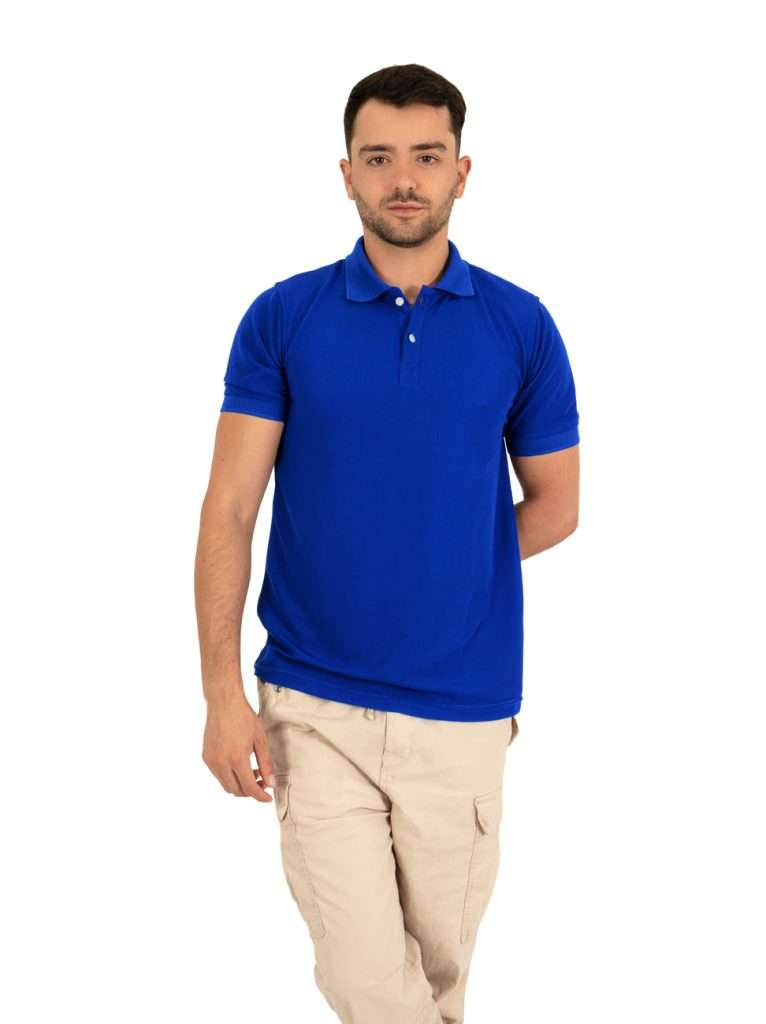 Playera color azul rey tipo polo caballero - MDZ uniformes