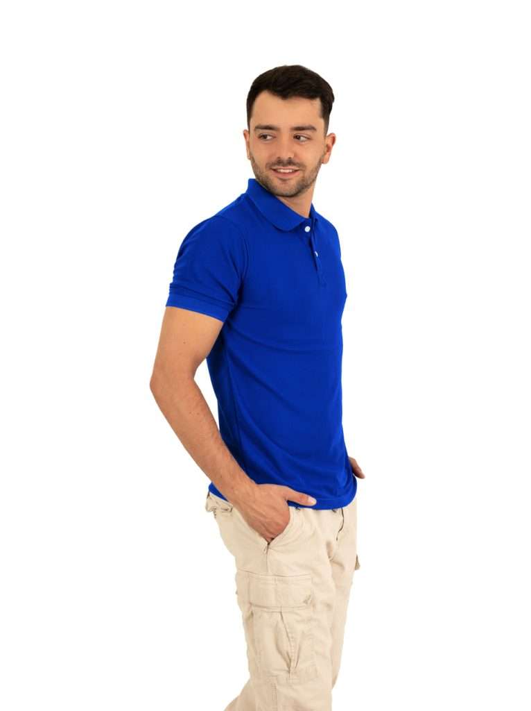 Playera color azul rey tipo polo caballero - MDZ uniformes