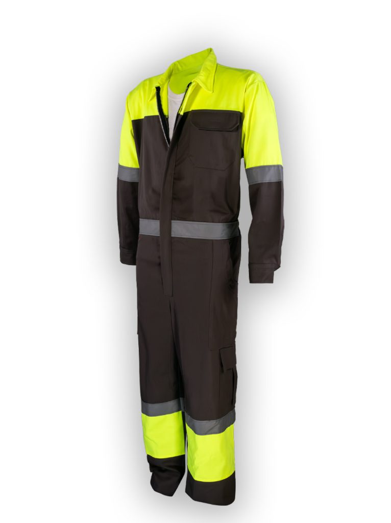 Overol gris con amarillo - MDZ uniformes
