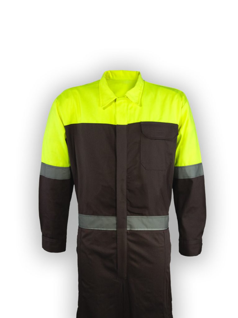 Overol gris con amarillo - MDZ uniformes