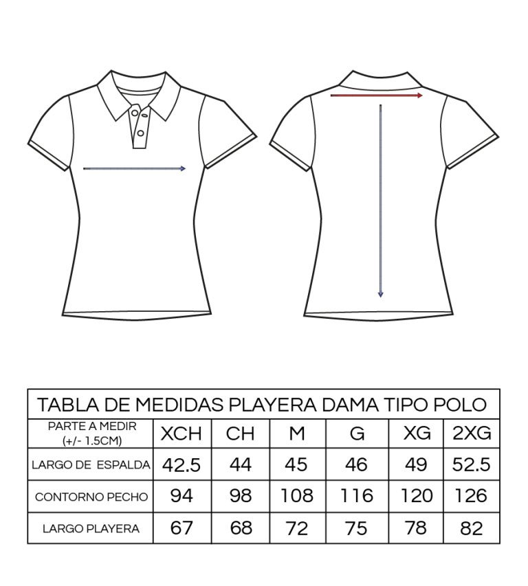 Playera color azul rey tipo polo dama - MDZ uniformes