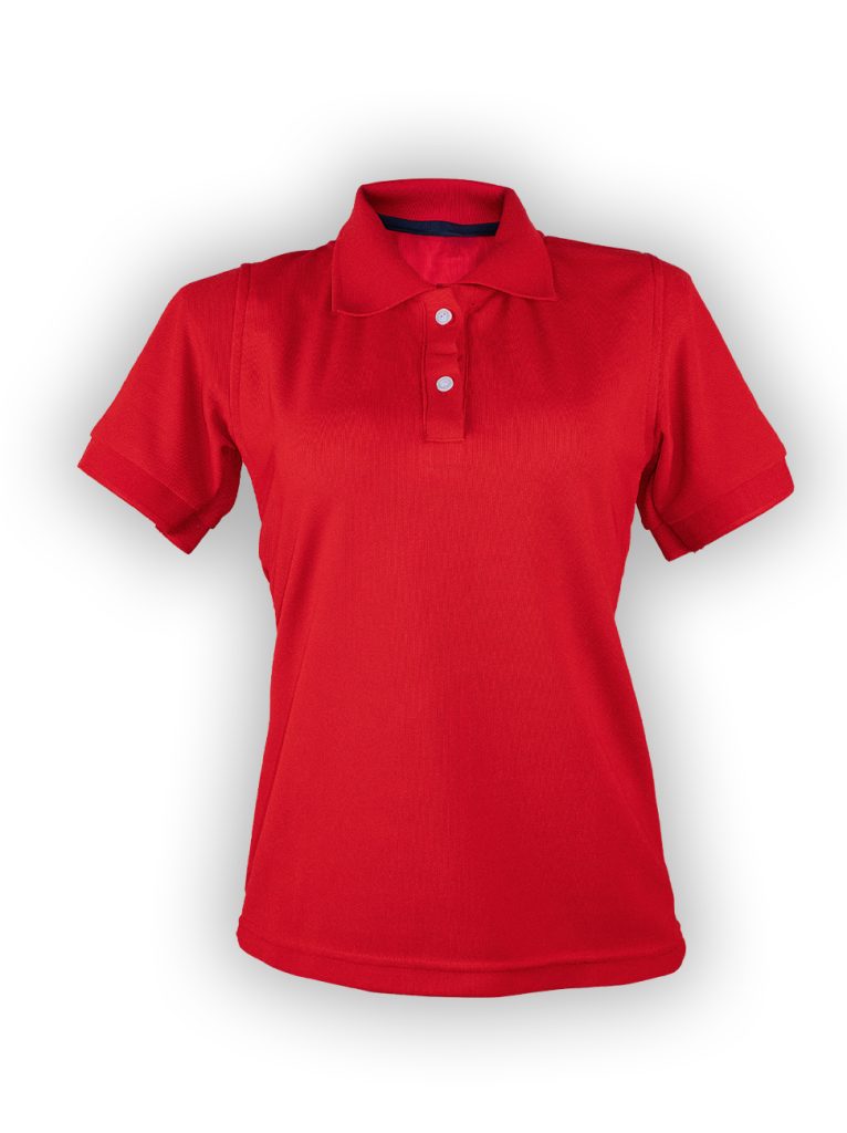 Playera color rojo tipo polo dama - MDZ uniformes