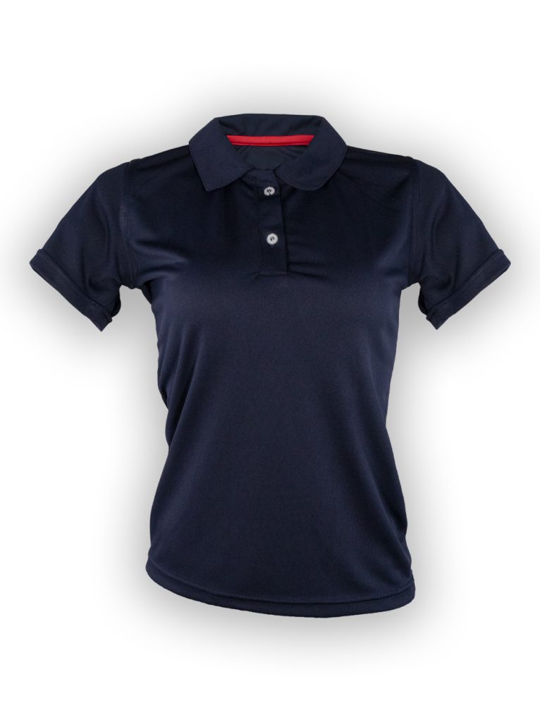Playera color azul marino tipo polo dama dryfit - MDZ uniformes