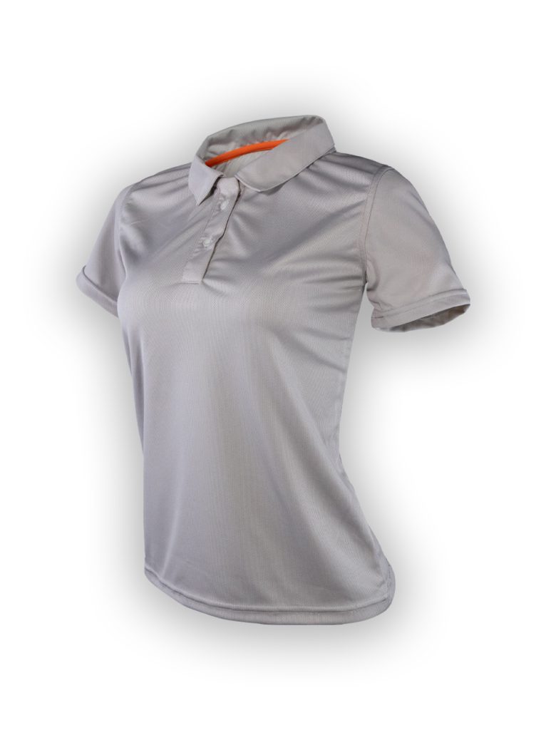Playera color gris tipo polo dama dryfit - MDZ uniformes