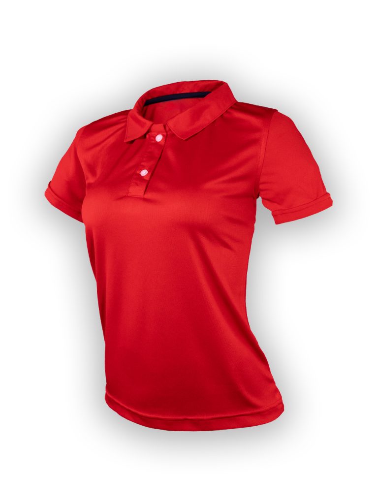 Playera color rojo tipo polo dama dryfit - MDZ uniformes