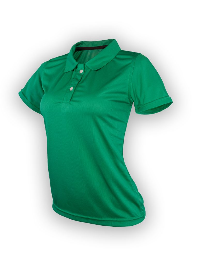 Playera color verde tipo polo dama dryfit - MDZ uniformes