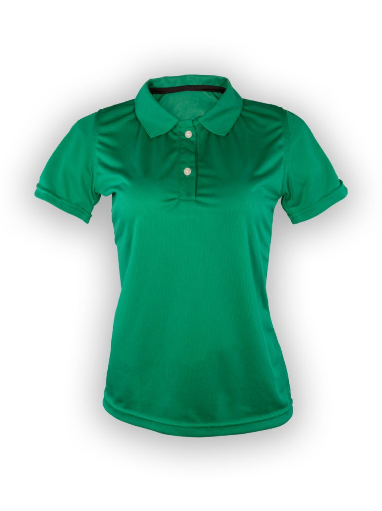 Playera color verde tipo polo dama dryfit - MDZ uniformes