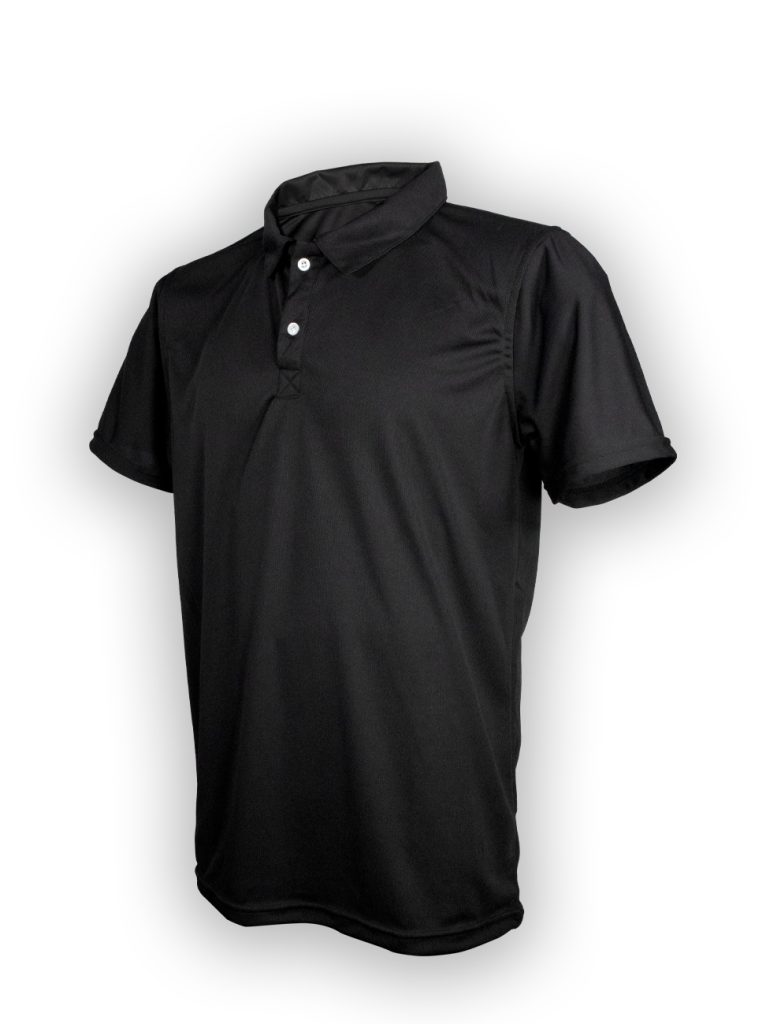 Playera color negro tipo polo caballero dryfit - MDZ uniformes