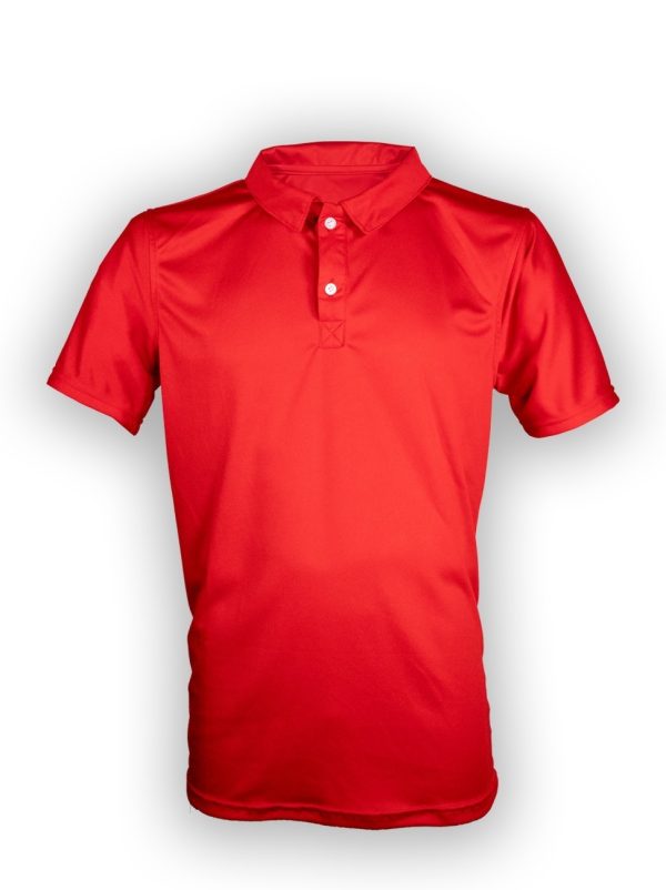 Playera color rojo tipo polo caballero dryfit - MDZ uniformes
