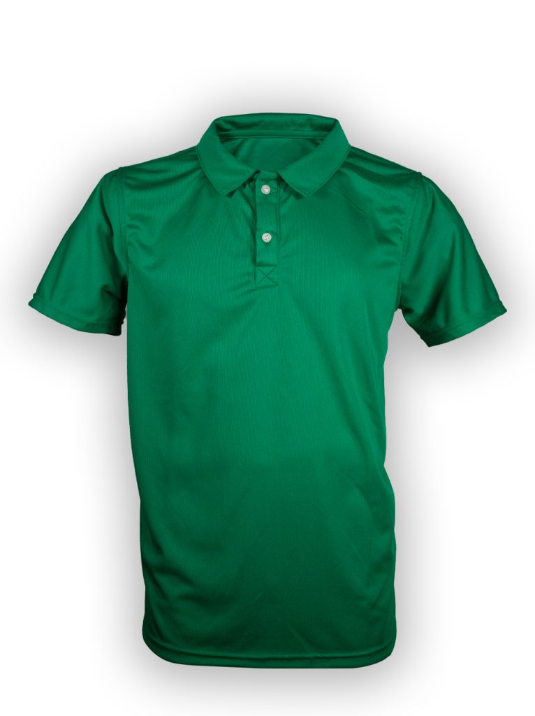 Playera color verde tipo polo caballero dryfit - MDZ uniformes
