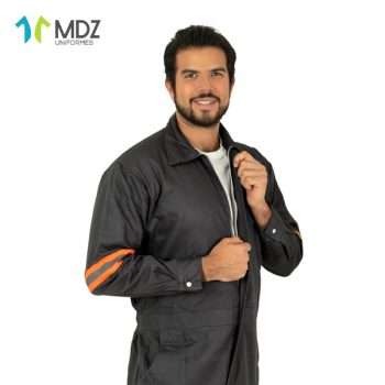 Overol gris con reflejante - MDZ uniformes