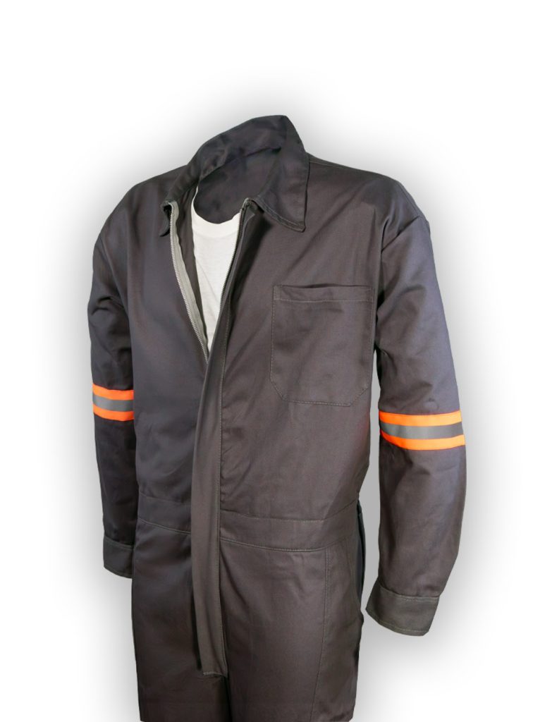Overol gris con reflejante - MDZ uniformes