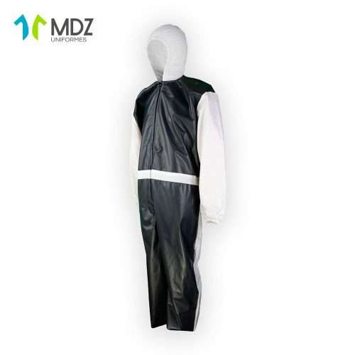 Overol completo color blanco con gris - MDZ uniformes