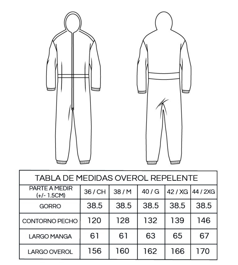 Overol para fumigación color blanco - MDZ uniformes