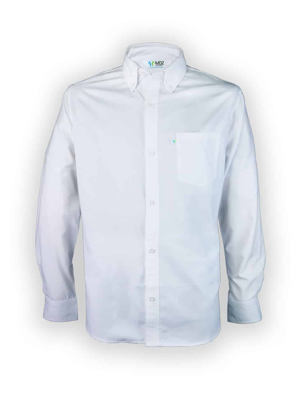 Camisa empresarial manga larga blanca - MDZ uniformes