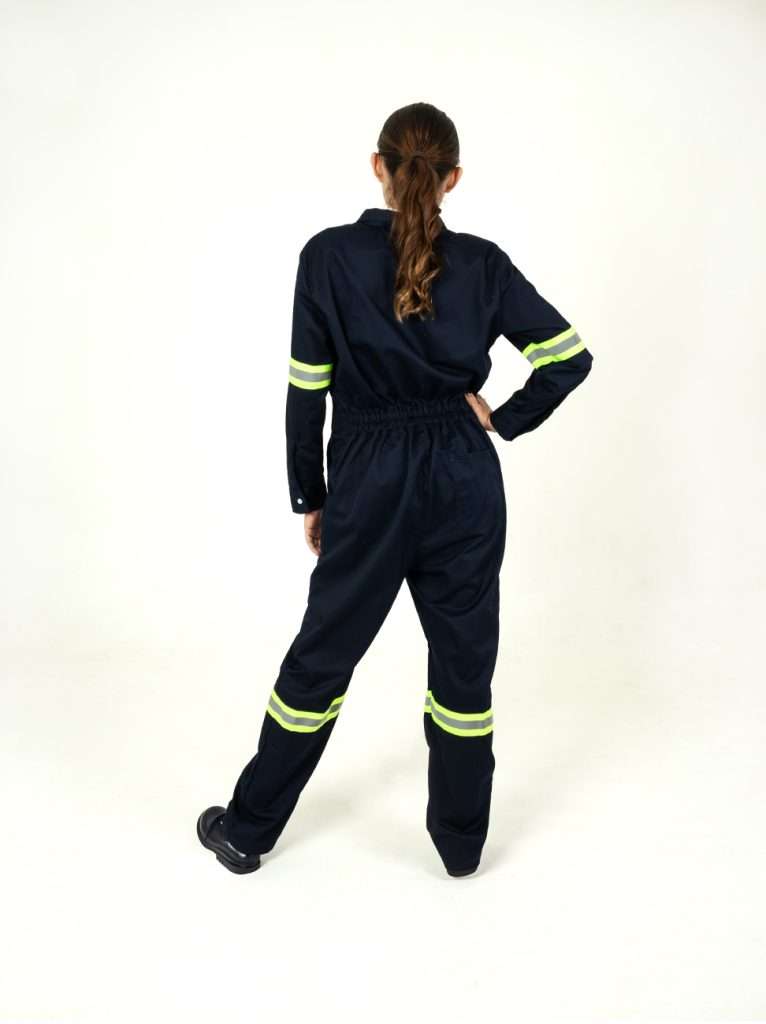 Overol azul marino con reflejante dama - MDZ uniformes