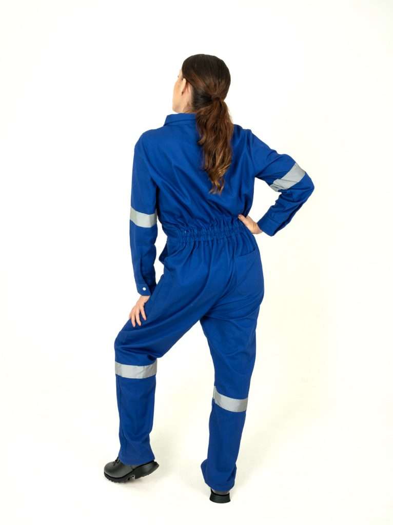 Overol azul rey con reflejante dama - MDZ uniformes