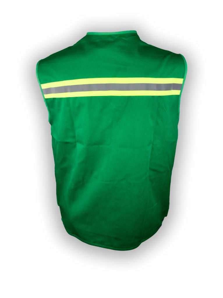 Chaleco de seguridad cuello V verde - MDZ uniformes