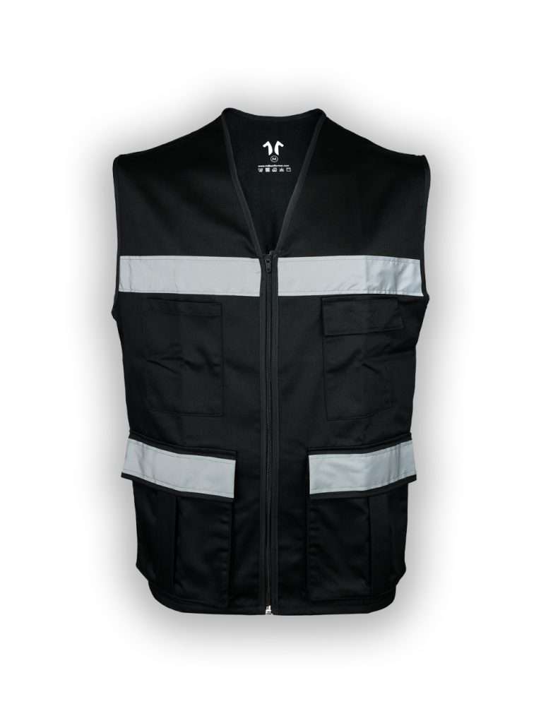 Chaleco de seguridad negro - MDZ uniformes