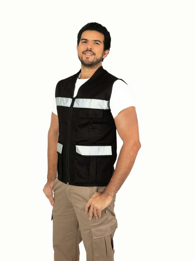 Chaleco de seguridad negro - MDZ uniformes