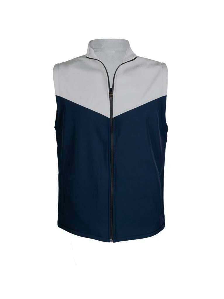 Chaleco azul marino con gris - MDZ uniformes