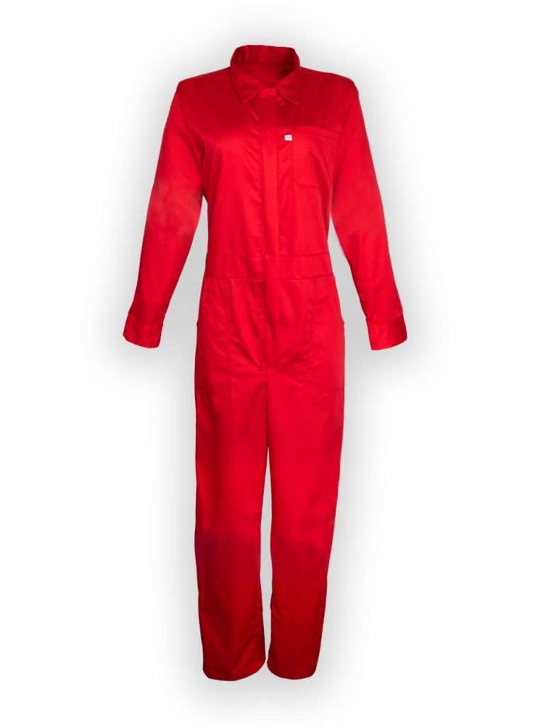 Overol rojo sin reflejantes dama - MDZ uniformes