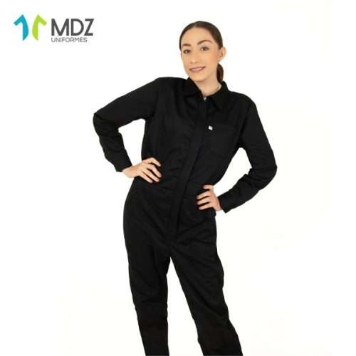 Overol negro sin reflejantes dama - MDZ uniformes
