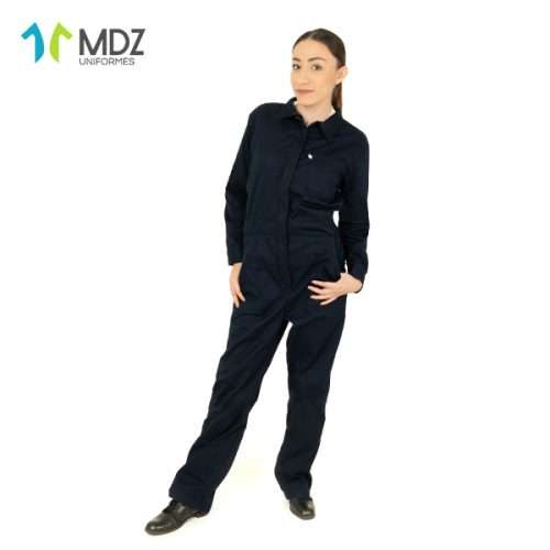 Overol azul marino sin reflejantes dama - MDZ uniformes