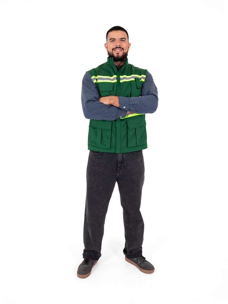 Chaleco de seguridad verde bandera - MDZ uniformes