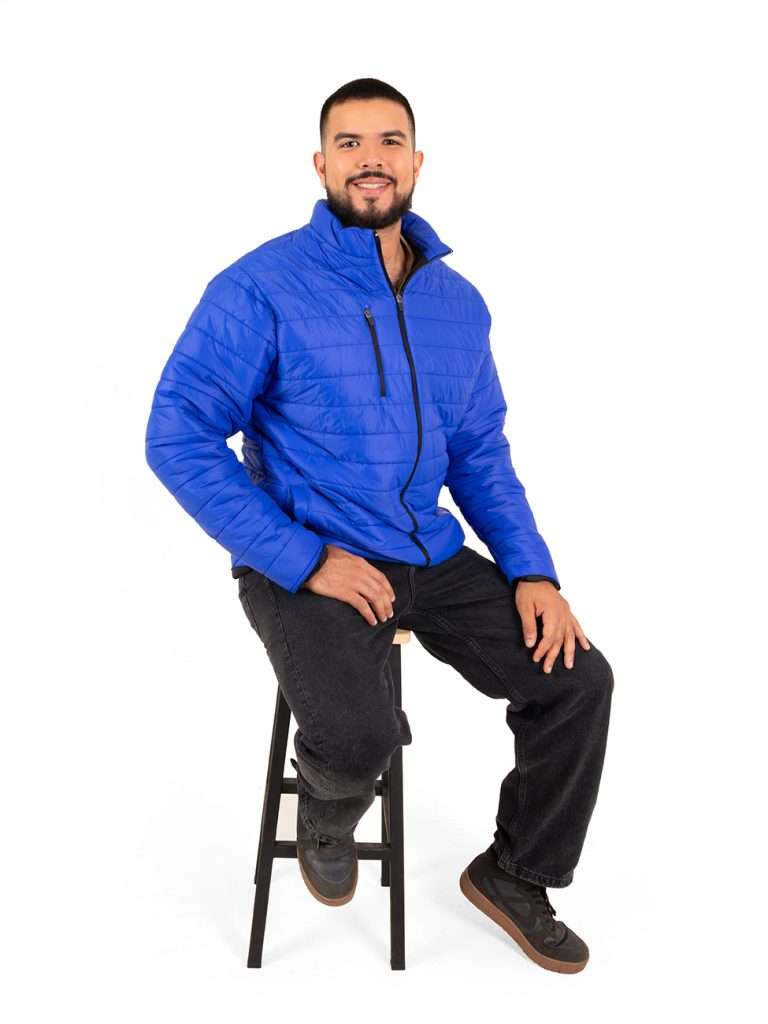 Chamarra capitonada azul rey - MDZ uniformes