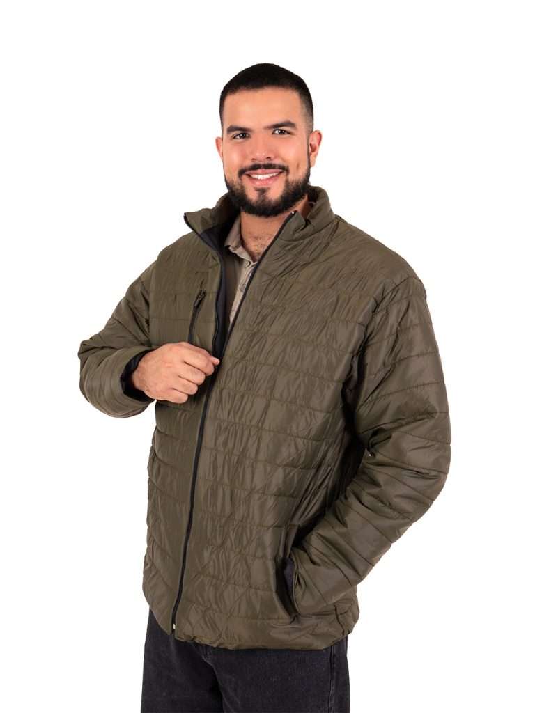 Chamarra capitonada verde pistache - Besto uniformes