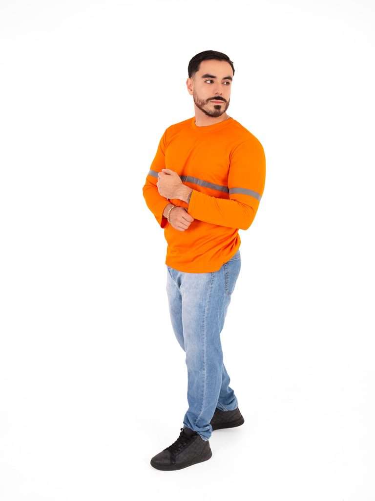 Playera Tipo Dryfit de Alta Visibilidad color Naranja - Besto uniformes